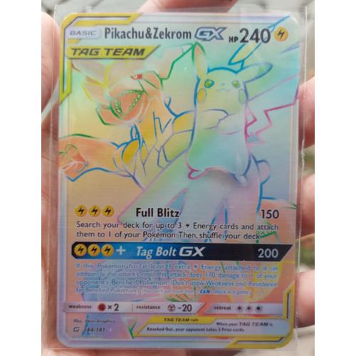 Jual KARTU POKEMON TCG RAINBOW GX TAG TEAM HOLOGRAM ENGLISH VERSION - PIKACHU ZEKROM - Kab ...