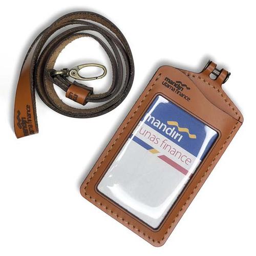 Promo ID Card holder kulit sapi asli Nametag Cetak logo sukasuka bisa ...