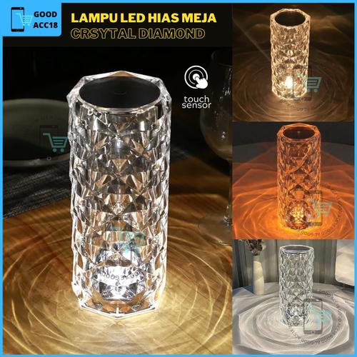 Jual Lampu LED Hias Meja Crystal Diamond Warna RGB Touch Bisa Di Atur ...