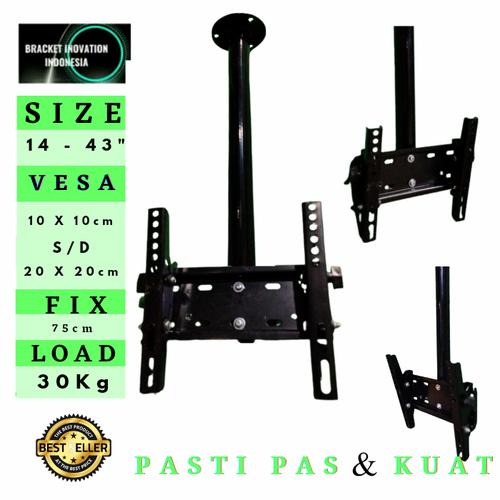 Jual Ceiling Bracket TV Bracket TV gantung plafon 17 20 24 32 40 42 43 ...
