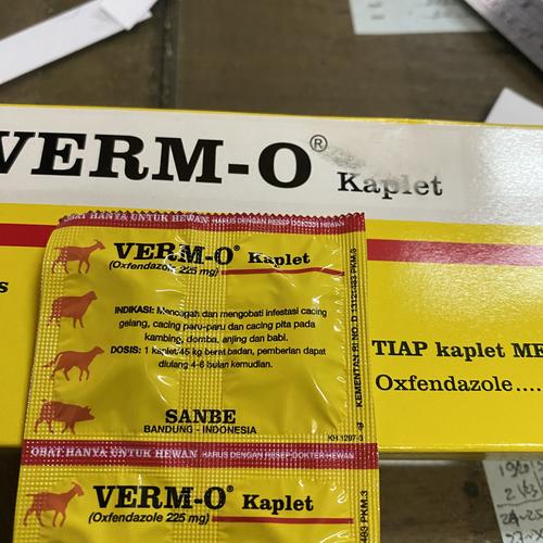 Jual VERM-O kaplet (1 strip: 10 kaplet ) (Obat cacing kambing, domba ...