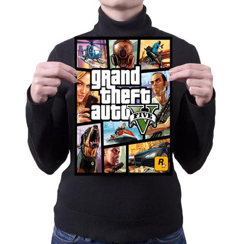 Jual POSTER GTA 5 | POSTER GAME GRAND THEFT AUTO 5 UKURAN A2 A3 A4 - A4 ...