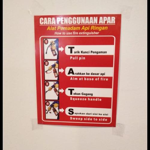 Jual STICKER CARA PENGGUNAAN APAR ALAT PEMADAM API UKURAN 15 X 20 CM ...
