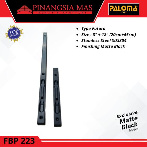 Jual PALOMA FBP 223 Grendel Tanam Flush Bolt Futura 8"+18" Matte Black ...