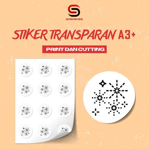 Jual Cetak Logo Label Stiker Transparan A3+ Print&Cut - Kab. Tangerang ...