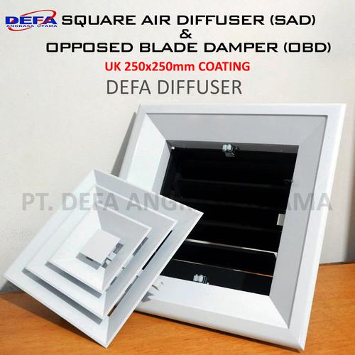 Jual SUPPLY AIR DIFFUSER+OBD UK 250X250mm 10" Coating (Luar 38cm x 38cm ...