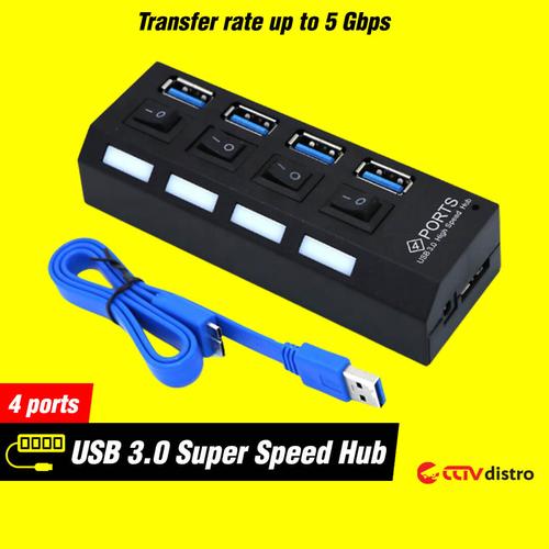 Promo USB Hub On Off High Speed 4 Port USB 3.0 2.0 Colokan Saklar USB3.0 - Kota Surabaya - CCTV ...
