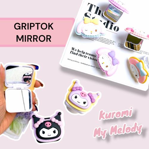Jual mirror griptok multifungsi popsocket cermin melody kuromi ...
