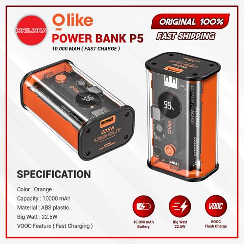 Promo Power Bank Olike P5 BLITZ 10000mAH 22.5W VOOC Fast Charging ...