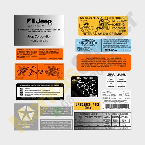 Jual Sticker Jeep Cherokee XJ Set - Kab. Bandung - Markas Sticker ...