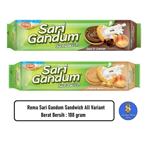 Jual Biskuit Roma Sari Gandum Sandwich All Variant-Roma Biscuit Sari ...