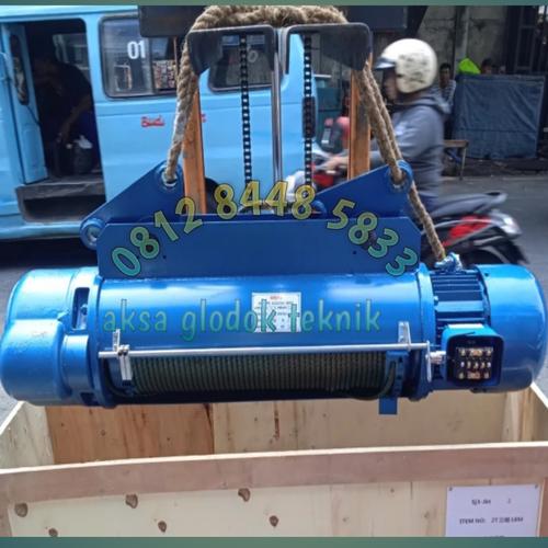 Jual Electric Wire Rope 1 ton 12 meter 380 Volt / katrol listrik ...