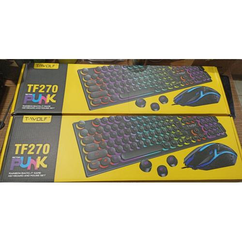 Jual Paket Gaming Keyboard Mouse LED RGB Bulat Mechanical TF270 - Kota ...