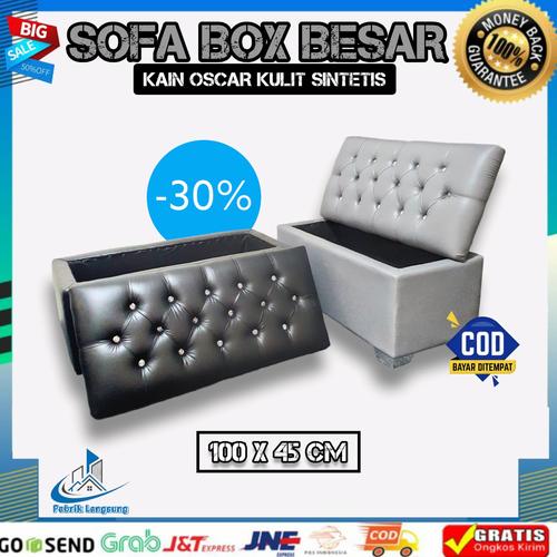 Jual OSCAR KULIT - SOFA BENCH BOX MINIMALIS / BOX STORAGE PENYIMPANAN ...