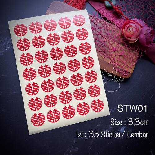 Jual Sticker Wedding Shuang Xi| Double Happiness - Jakarta Utara ...