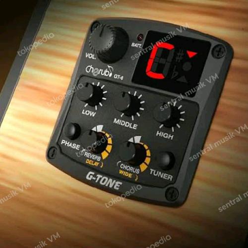 Jual Preamp Equalizer Cherub G-Tone GT6 Pickup Gitar Akustik Pre amp GT ...
