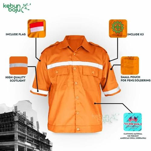 Jual Wearpack Safety Baju Proyek Project K3 Lengan Pendek 7 warna ...