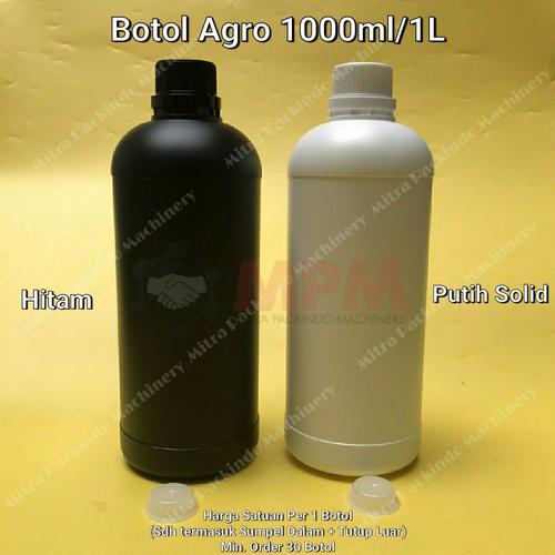 Jual Botol Agro Labor Pupuk 1000 ml Hitam Natural Putih Solid HDPE 1000ml - Kota Surabaya ...