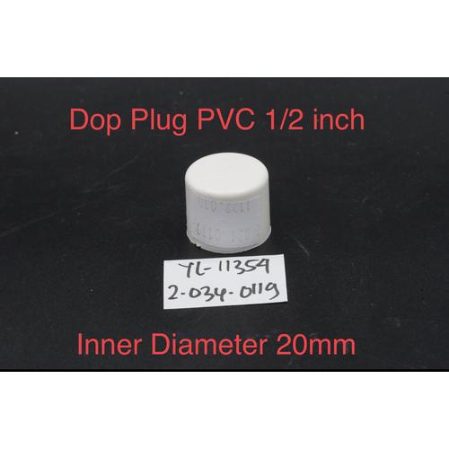 Jual White Dop PVC Tutup Pipa 1/2 Inner Diameter 20mm Plastic End Plug ...