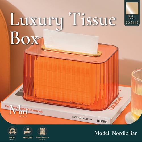Jual Clear Acrylic Tissue Box Fancy Transparent Living Room Tissue Box ...