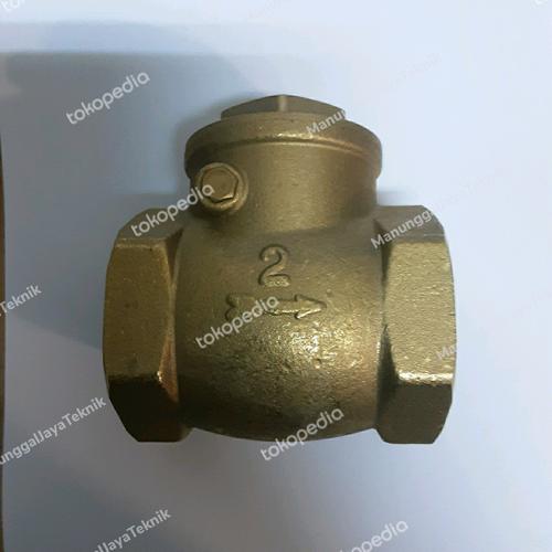 Jual Swing Check Valve 2" inch Kuningan PN16 / Klem Tabok 2" inch ...