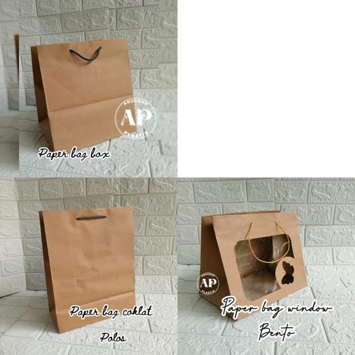 Jual Paper Bag Coklat / Paper Bag Kertas ECERAN PER BIJI - PB mika ...