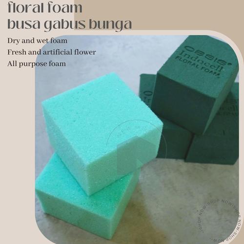 Promo Foam Kecil kering Basah gabus busa bunga floral Oasis Oase Flower ...