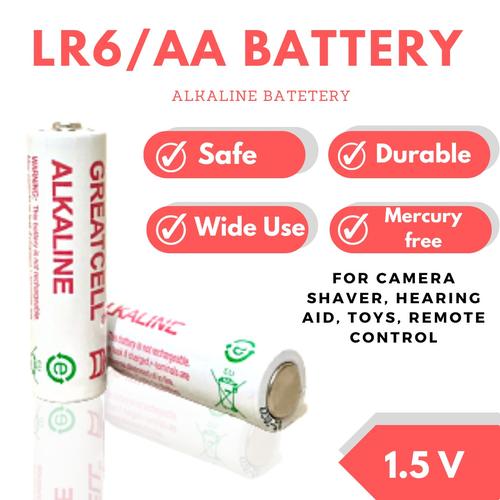 Jual TERMURAH/Baterai AA LR6 1.5V GREATCELL Alkaline Battery Original ...