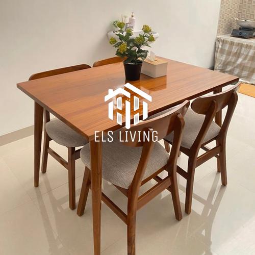 Jual set meja makan minimalis kursi ropan cafe kayu jati - set+warna+busa - Kab. Jepara - ELS ...