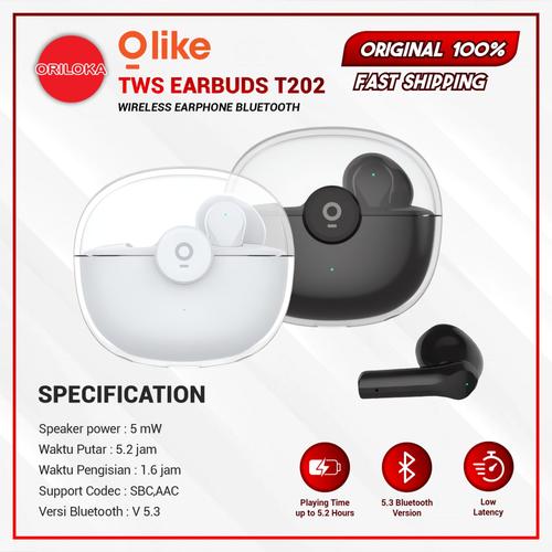 Promo Olike T202 Wireless Earphone Bluetooth TWS - Garansi Resmi Olike ...