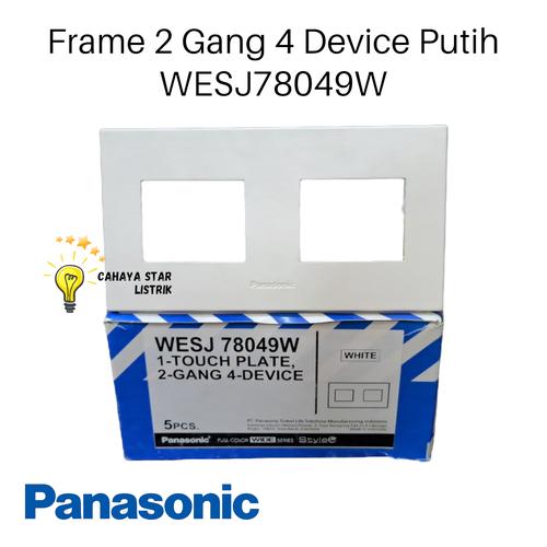 Jual PANASONIC FRAME SAKLAR 2 GANG 4 DEVICE PUTIH WESJ 78049W MINIMALIS ...