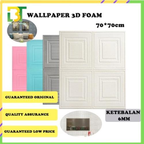 Jual LBT Wallpaper 3D Foam Motif Pintu Sticker Wallborder Dinding 3D ...