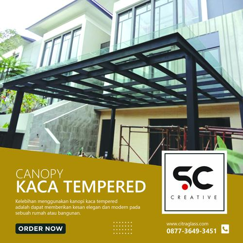 Jual Kanopi kaca tempered carport rangka besi hollow - Jakarta Selatan ...