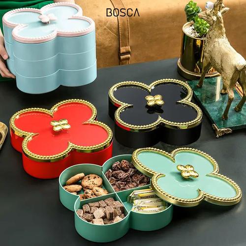 Jual Azure Flower Snack Candy Tray / Tempat Snack Susun Mewah Gold ...