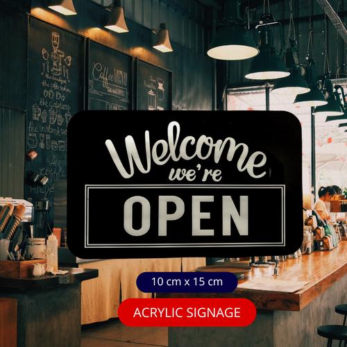 Jual SIGN LABEL BUKA TUTUP SIGN BOARD ACRYLIC OPEN CLOSE BOLAK BALIK ...