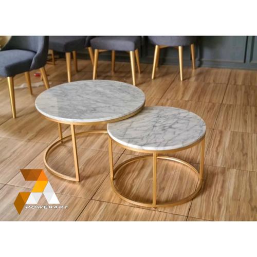 Jual Meja Tamu Marmer Carara Coffe Table Marble Meja marmer asli - Kab ...