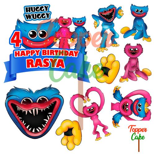 Jual Topper Cake Huggy Wuggy gratis tambah nama, usia dan foto - Kab ...