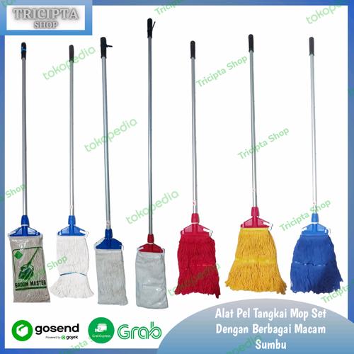 Jual Alat Pel Lantai Tangkai / Floor Wet Mop Set Berbagai Macam Ukuran ...