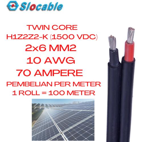 Jual Slocable Twincore H1Z2Z2-K 2x2.5/4/6 mm2 Kabel Panel Surya Solar Panel - 2x6mm2 - Jakarta ...