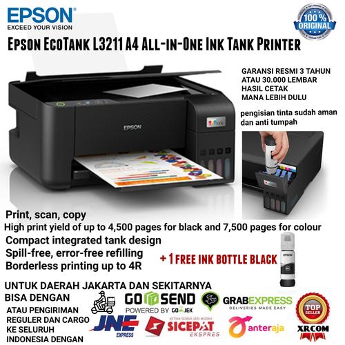Jual Printer Epson L3210 all in one pengganti printer Epson L3110 - L3211 hitam - Jakarta Pusat ...