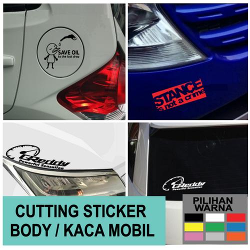 Jual Stiker Tutup Tangki Mobil Unik Lucu Cutting Sticker Save Oil ...