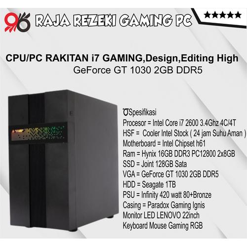 Jual CPU RAKITAN GAMING i7 + SSD Cocok buat Gaming,Design,Editing High - PC ONLY - Kota Bandung ...