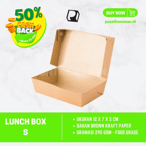 Jual Paper Lunch ukuran S Laminasi / Lunchbox Paper Kraft / Box Makanan ...