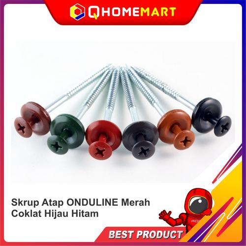 Jual Skrup Atap ONDULINE Speedy Screw Merah Coklat Hijau Hitam - Merah ...