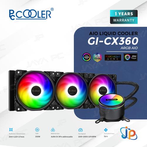 Promo PCCOOLER GI-CX360 ARGB - CPU AIO Cooler Liquid Fan Cicil 0% 3x ...