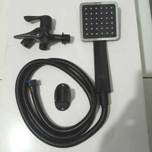Jual PAKET SHOWER MANDI HITAM MINIMALIS LENGKAP KRAN CABANG STENLIS ...