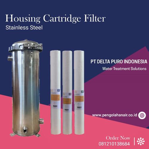 Jual Housing Cartridge Filter Housing Stainless Steel 40 inch isi 7 ...