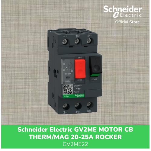 Promo Schneider Electric GV2ME MOTOR CB THERM/MAG 20-25A ROCKER-GV2ME22 ...
