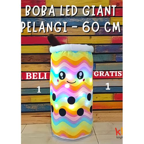 Jual Boneka Boba Milk Tea LED Rainbow Giant Ukuran Besar 60 cm Kualitas ...