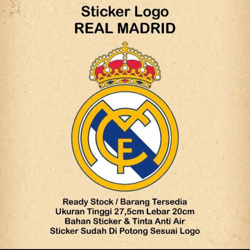 Jual stiker real madrid sticker real madrid stiker logo real madrid ...